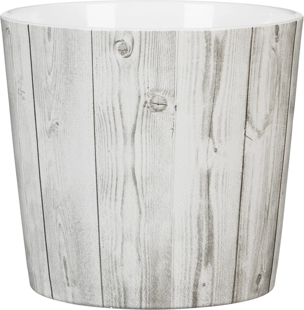 Scheurich Obal na květináč 870 průměr 13 cm White Timber