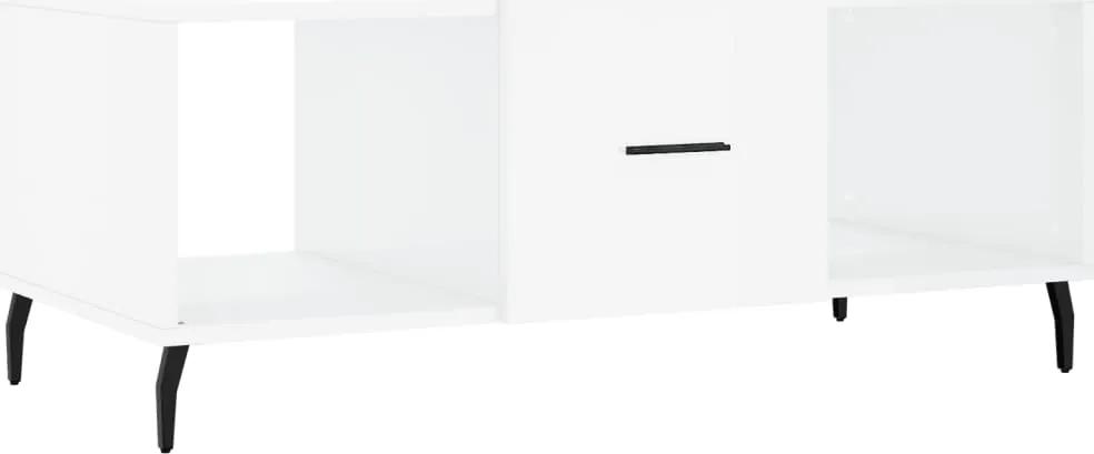 vidaXL Konferenční stolek 102 x 50 x 40 cm kompozitní dřevo [829318] Barva: bílá s vysokým leskem