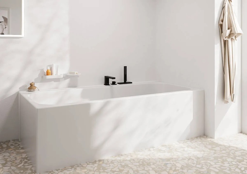 Hansgrohe Tecturis E, 3-otvorová baterie na okraj vany, černá matná, HAN-73443670