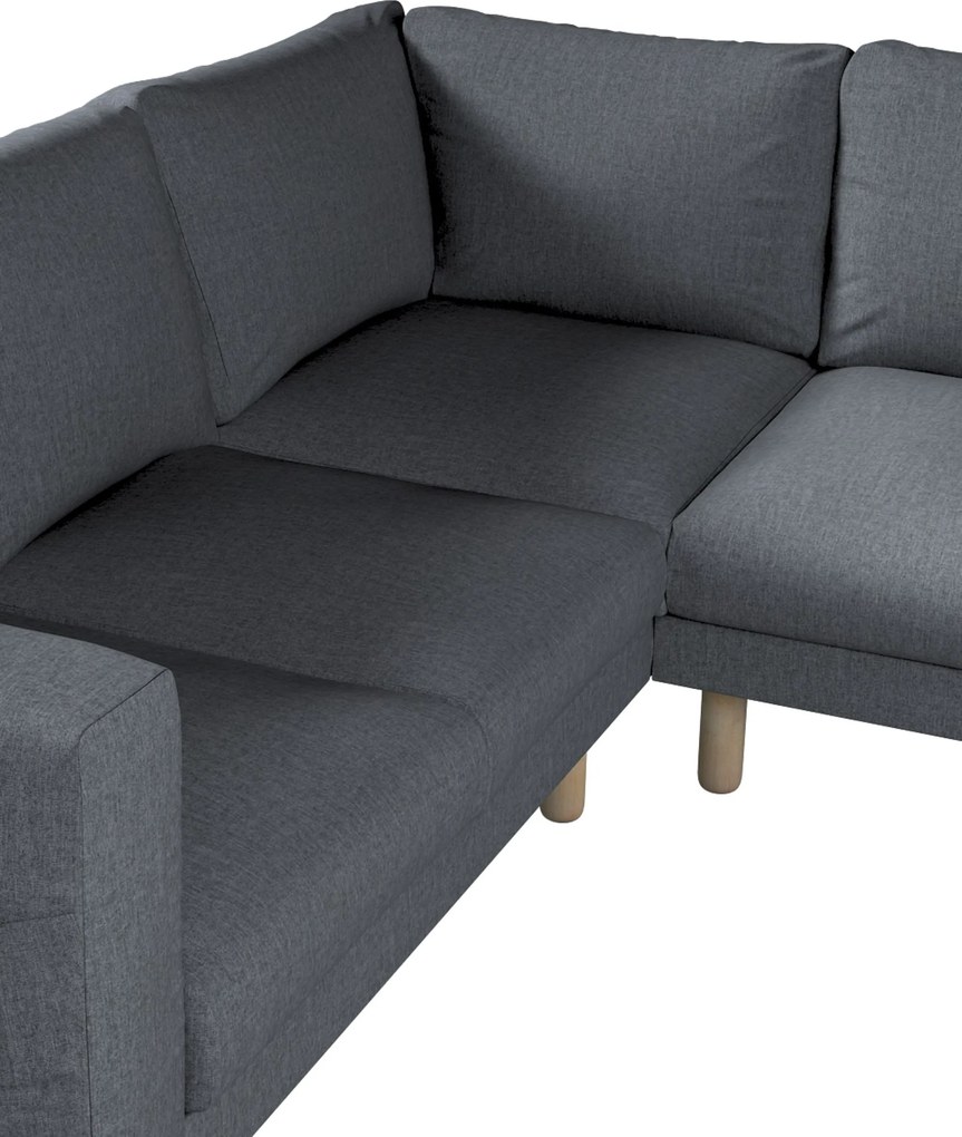 Potah na pohovku IKEA Norsborg rohová 4-místná barva šedá látka pletený vzor