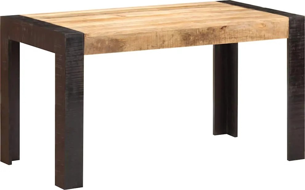 Jídelní stůl 140 x 70 x 76 cm masivní hrubé mangovníkové dřevo 289654