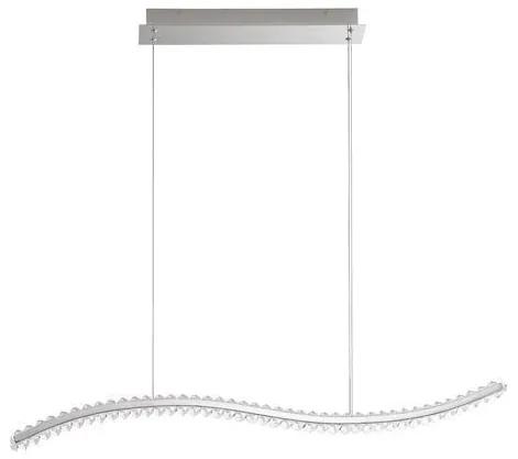 Nova Luce Závěsné designové svítidlo Aurelia, stříbrné, d. 100cm