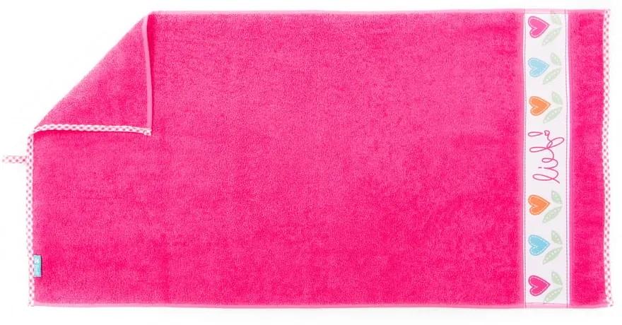 Růžový ručník Tiseco Home Studio, 70 x 130 cm