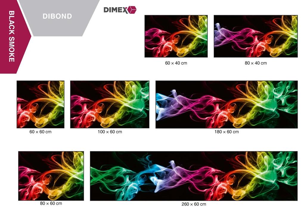 DIMEX | Dibond za kuchyňskou linku DBW-18060-081 | 180 x 60 cm | Černý kouř