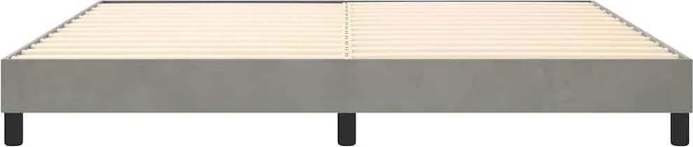 Rám postele s boxspringem světle šedý 200 x 200 cm samet 3120790