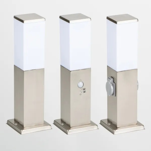 Brilagi - Venkovní lampa se senzorem NOVA 1xE27/15W/230V 40 cm IP44 matný chrom