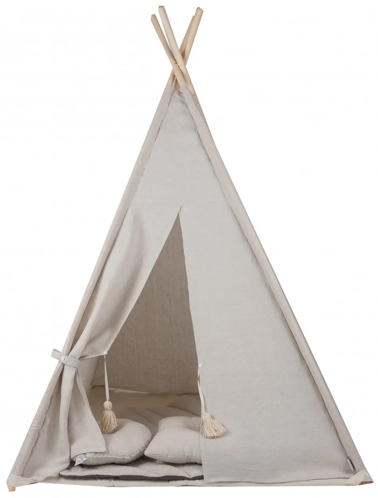 Vigvam design Teepee My Linen World, Natur - pětiúhelníkové s doplňky