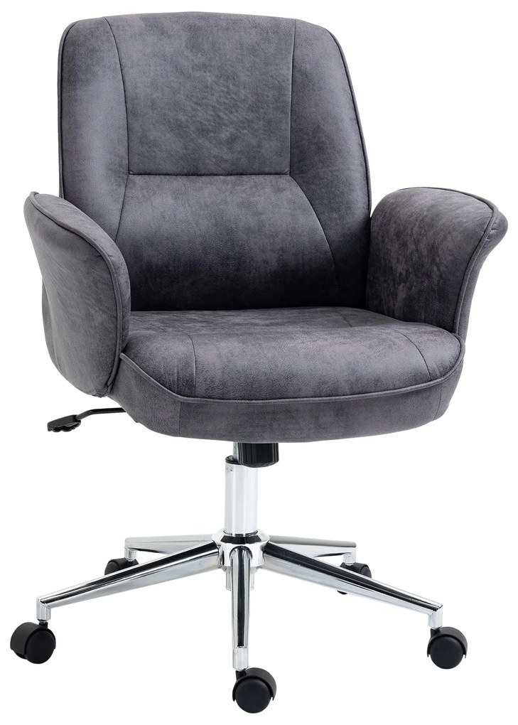 Kancelářská židle Vinsetto XXL, ergonomická kancelářská židle s houpací funkcí, výškově nastavitelná, max. nosnost 120 kg, šedá | Aosom
