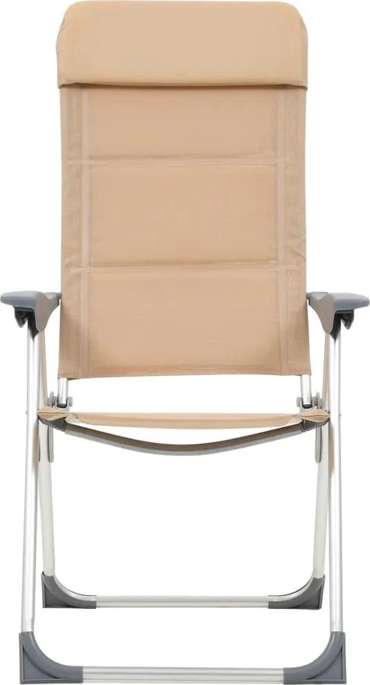 vidaXL Kempingové židle z hliníku 2 ks 58 x 69 x 111 cm [44314] Barva: Černá