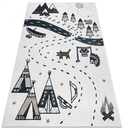 Hanse Home, Dětský kusový koberec Fun Indian cream, 180x270, bílá, dětský pokoj