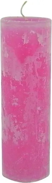 Svíčka Ronald 7x25cm růžová