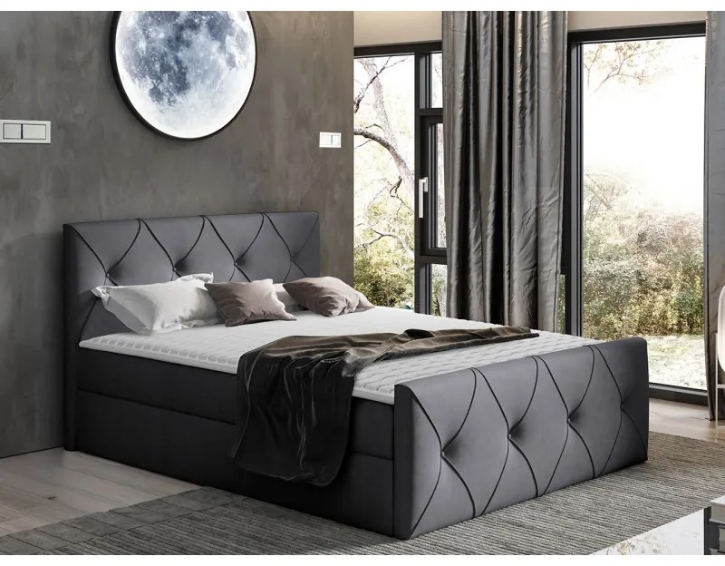 Kontinentální postel Xirious Lux, Rozměr postele: 160 x 200 cm, Barva:: Zetta 291