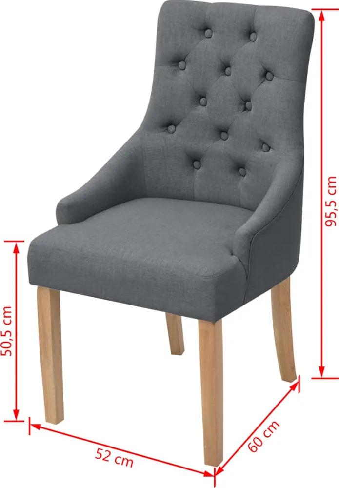 vidaXL Jídelní židle 2 ks textil [243636] Barva: světle šedá
