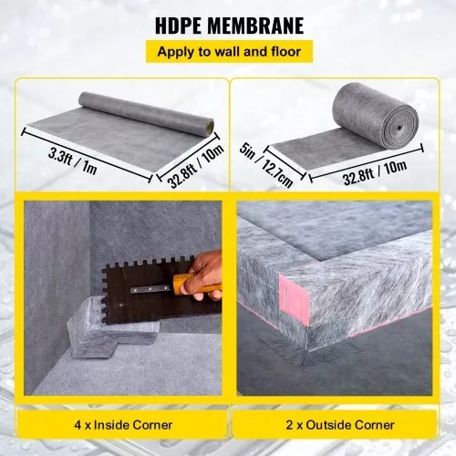 Vodotěsná sprchová souprava Vanička 96,5 × 152,4 cm s centrálním odtokem z PVC
