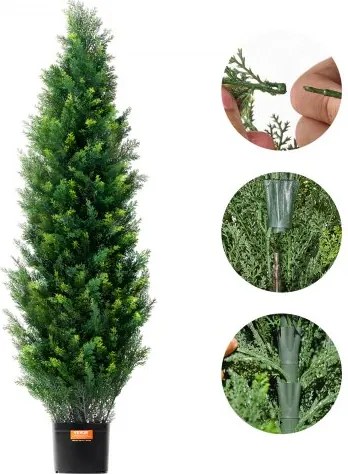 2 Kusů 1,2 m Umělý cedr Topiary Strom Umělá rostlina UV Dekor vnitřní/venkovní