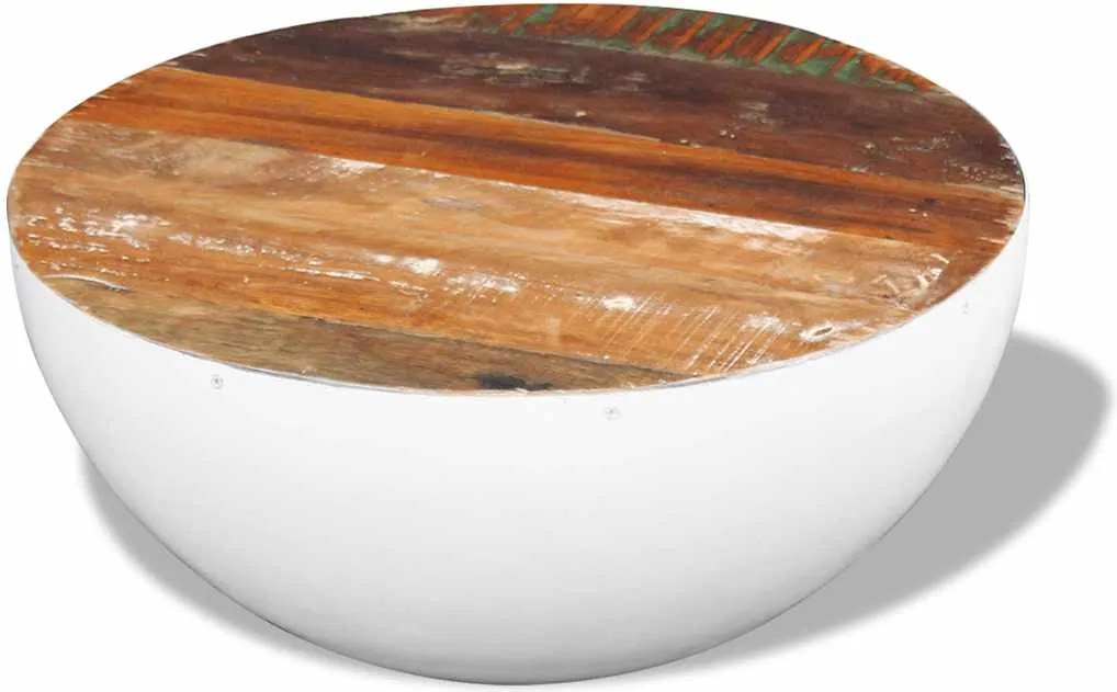 Miskovitý konferenční stolek recyklované dřevo 60 x 60 x 30 cm 243353