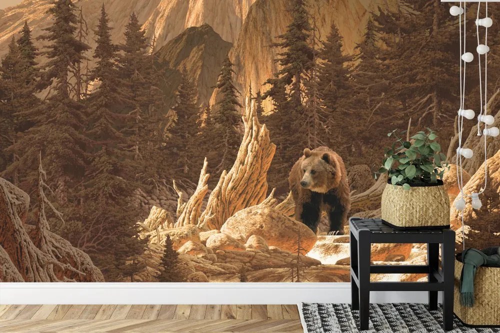 Fototapeta Bear In The Mountains Samolepící tapety 180x120