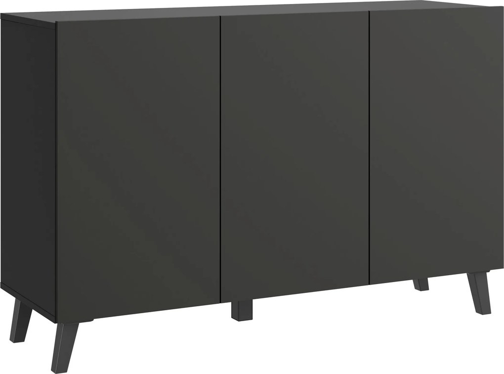 XXXLutz ŠIROKÁ KOMODA, černá, 120/76/39 cm P & B - Online Only komody - 002778008302
