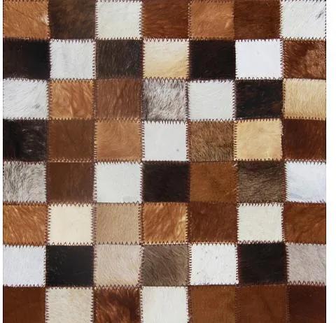Luxusní koberec KŮŽE Typ3, patchwork, 80x144 cm
