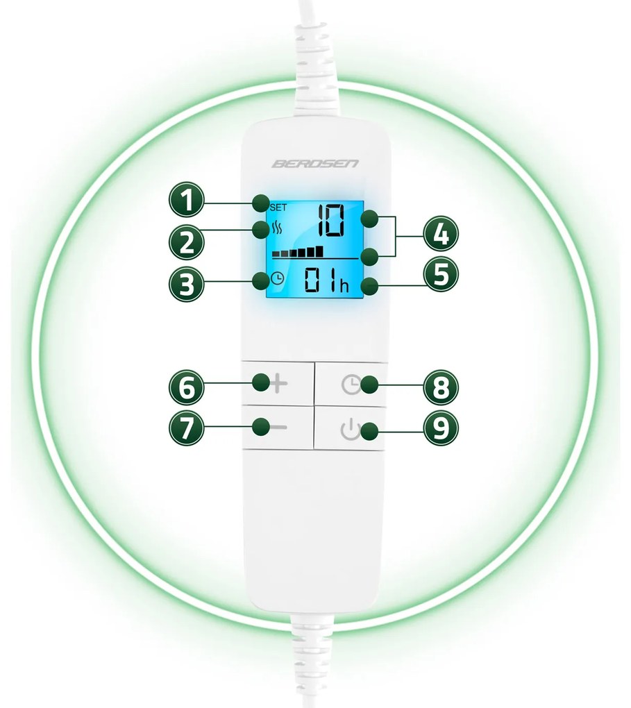 Elektrická deka 180 x 160 cm Berdsen BD-962 - Poškozený obal