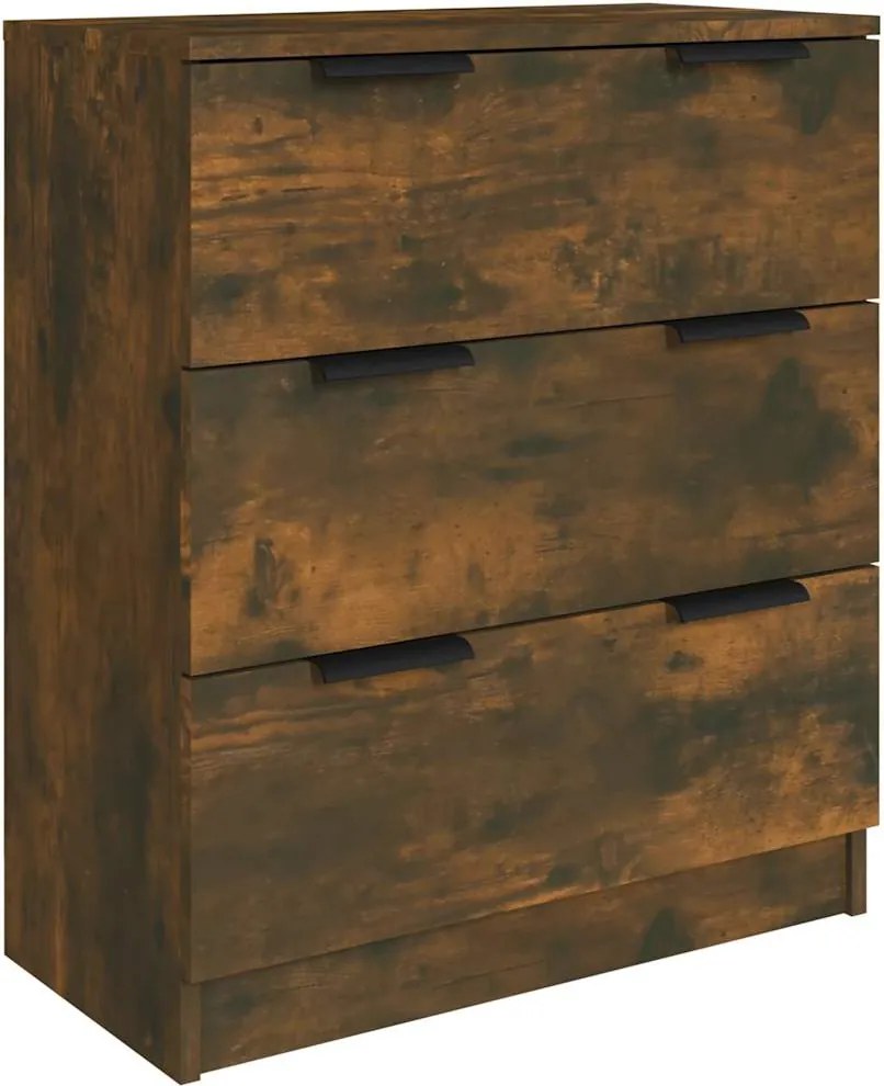 3dílný příborník kouřový dub kompozitní dřevo 3115801