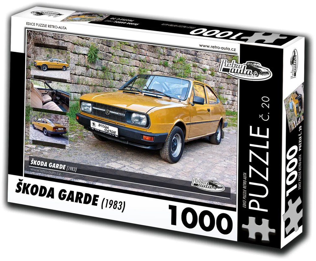 Retro-auta puzzle č. 20 škoda garde (1983) 1000 dílků