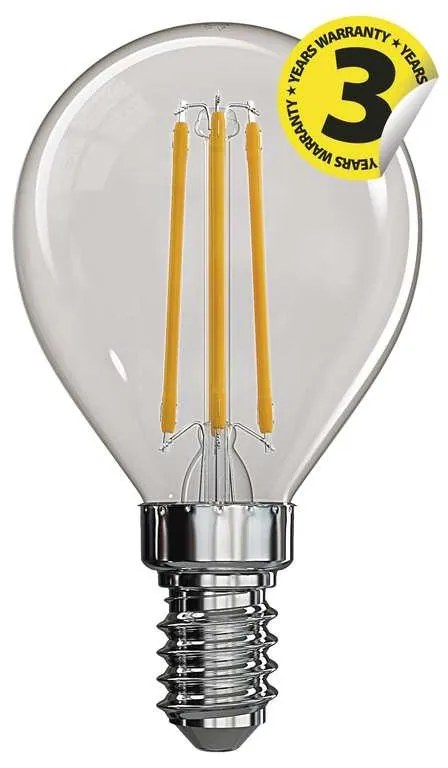 Emos LED žárovka Filament Mini Globe A++ 4W E14 neutrální bílá