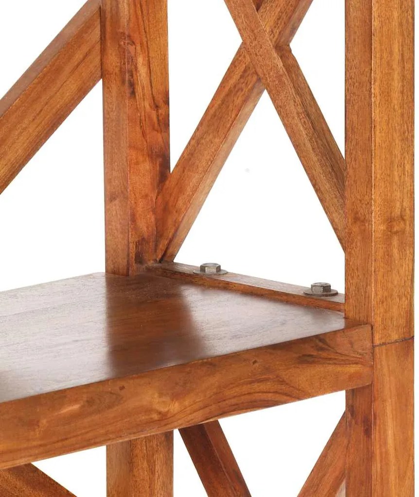 Knihovna 60 x 30 x 160 cm masivní akácie s medovým povrchem 289625