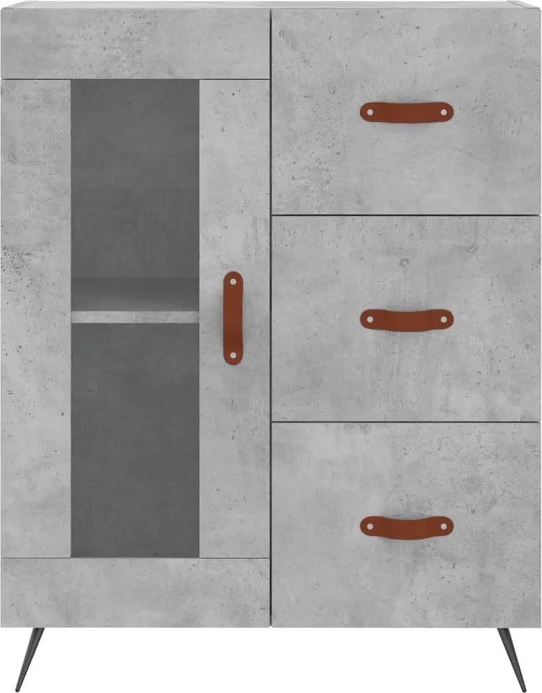 Skříň highboard betonově šedá 69,5x34x180 cm kompozitní dřevo 3189481