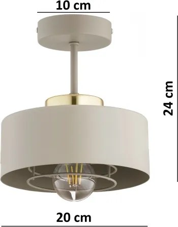 Brilagi - Přisazený lustr SPRING 1xE27/60W/230V béžová/zlatá