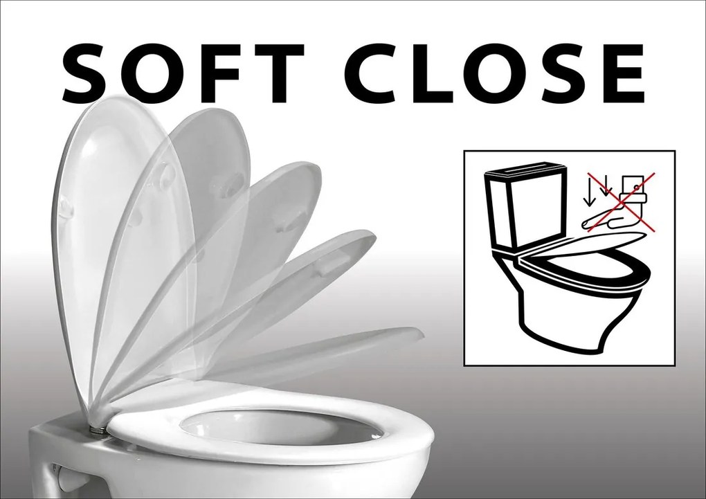 Sapho Imala WC sedátko slim Soft Close plast bíláPCS107