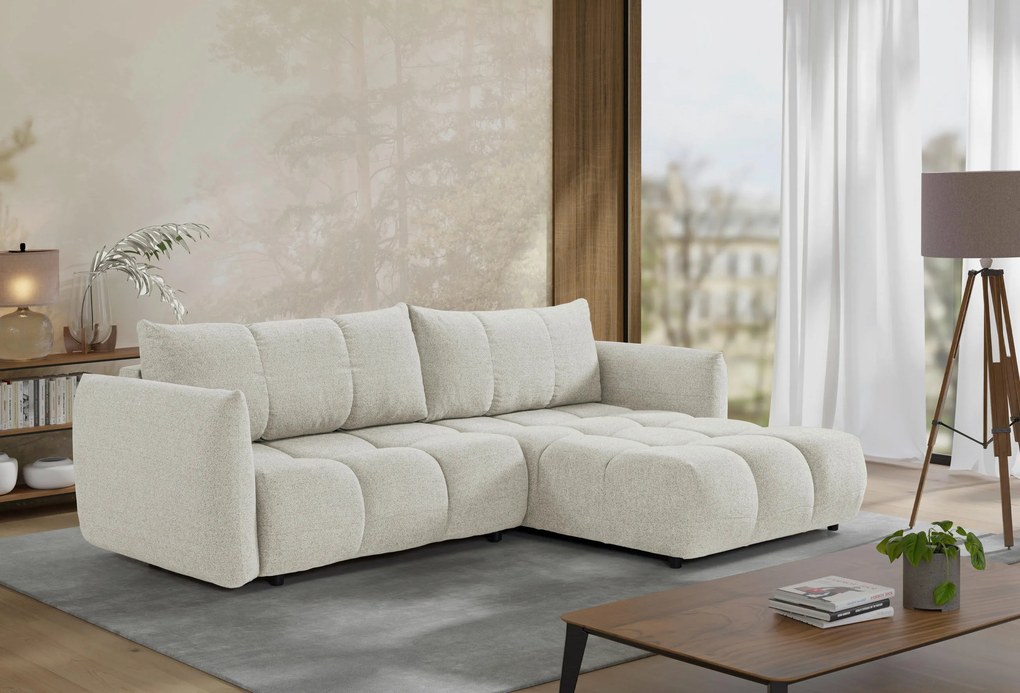 XXXLutz ROHOVÁ ROZKLÁDACÍ POHOVKA, plast, textil, kompozitní dřevo, béžová MID.YOU - Online Only sedačky - 000694010302
