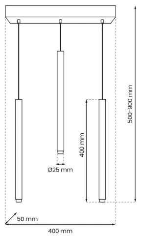 Lustr na lanku MONZA 3xG9/8W/230V černá/zlatá