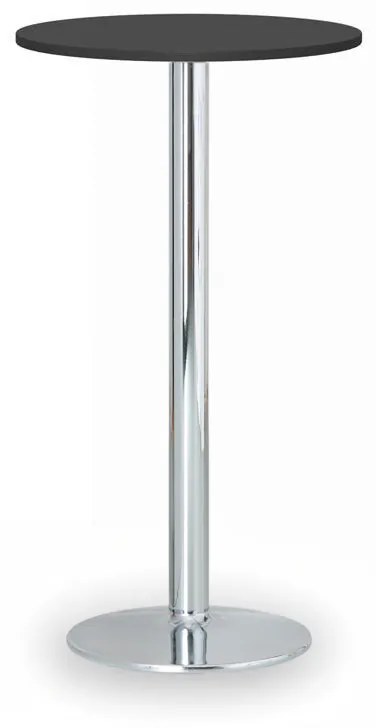 Koktejlový stůl OLYMPO II, průměr 600 mm, chromovaná podnož, deska grafit