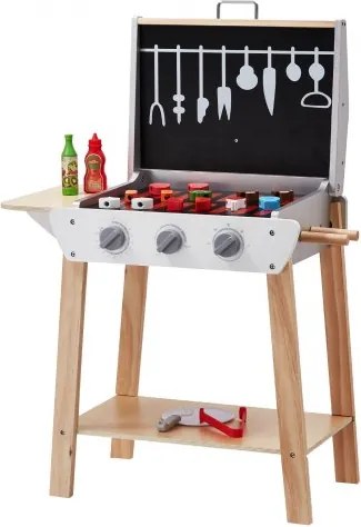21 KS Dětský BBQ gril Hrací sada Dřevěný grilovací sada Předstírat zvuk