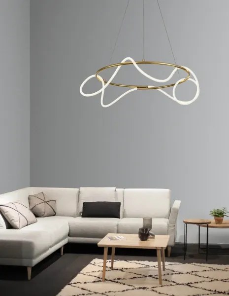LED lustr Tiriac 70 zlaté