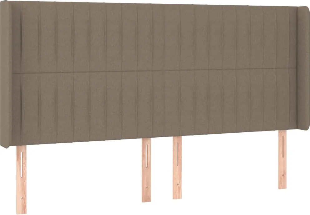 Box spring postel s matrací a LED taupe 180x200 cm textil 3138497