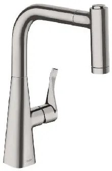 Hansgrohe M71 - Dřezová baterie M7116-H220 s výsuvnou sprškou, sBOX, vzhled nerezu 73800800