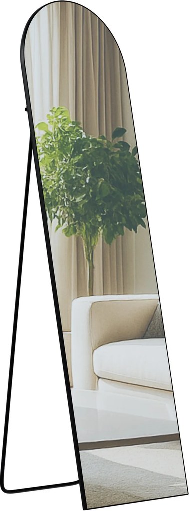Zrcadlo Moline 140x40 cm – černá-matt