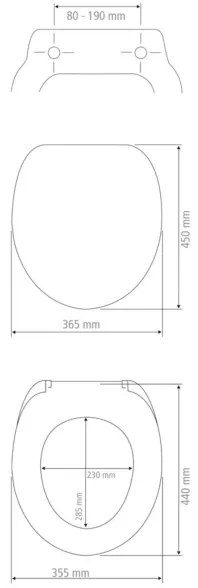WENKO 24988100-WC sedátko EXCLUSIVE 45x36,5 cm bílá/stříbrná