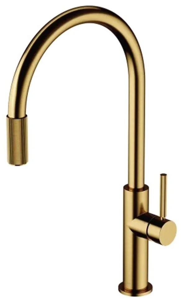 OMNIRES Switch - Dřezová baterie s filtrační funkcí, kartáčované zlato SW9057GLB