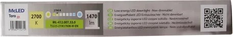LED podhledové svítidlo McLED TORO S21 TS225-21W2700K-W-EN teplá bílá ML-412.007.33.0