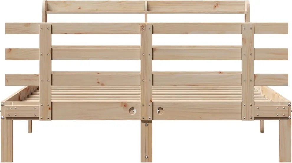 Rám postele s čelem 150 x 200 cm masivní borovice 3306855