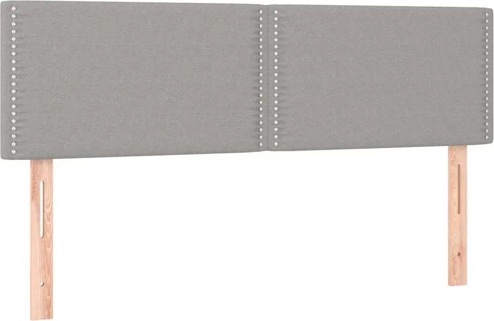Box spring postel s matrací a LED světle šedá 140x190 cm textil 3133069