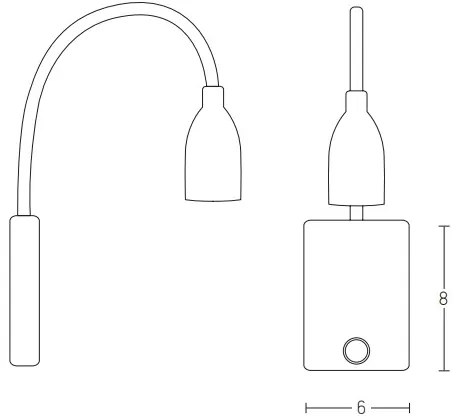 Zambelis H33 - LED Flexibilní lampička LED/3W/230V bílá