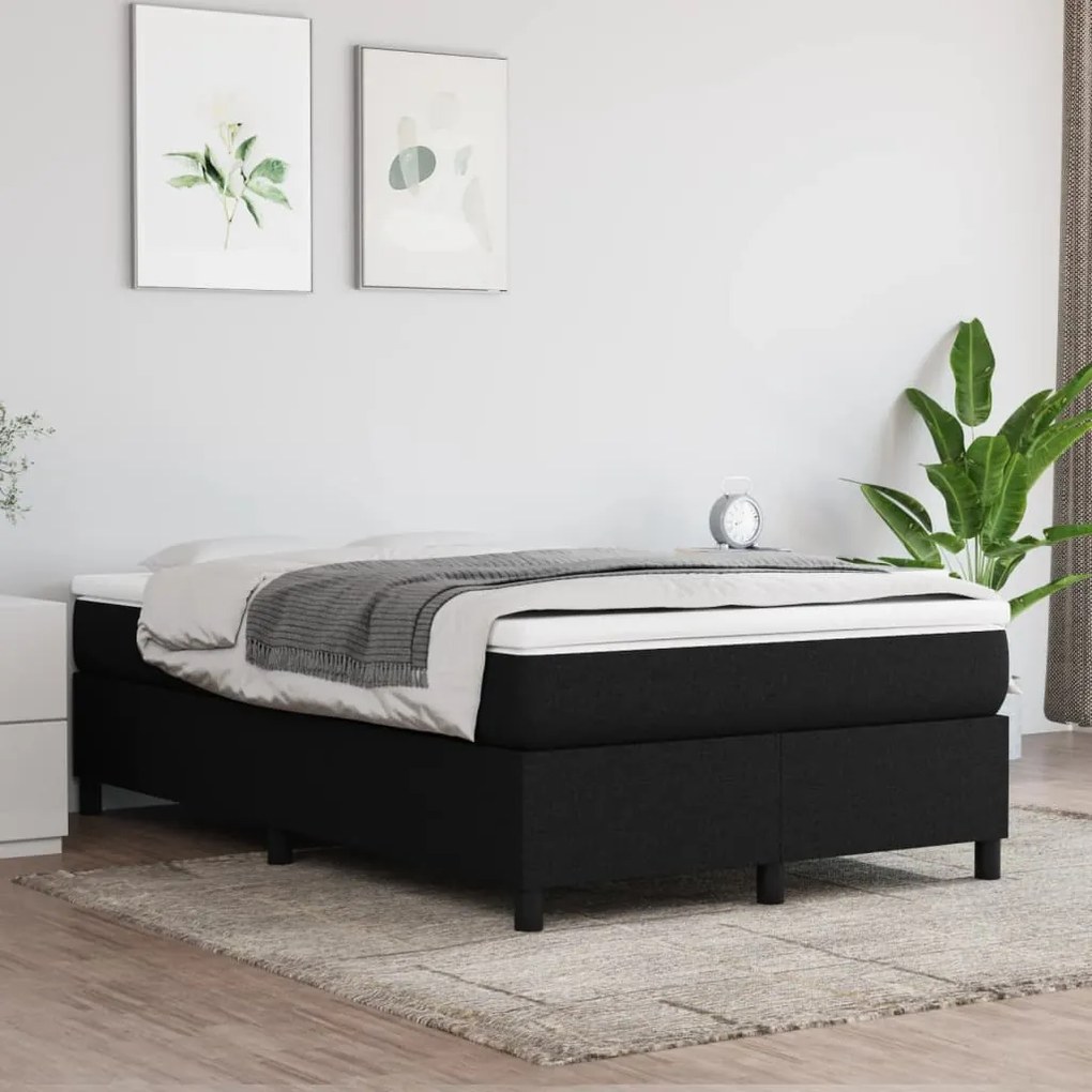 Rám postele s boxspringem černý 120 x 200 cm textil 3120848