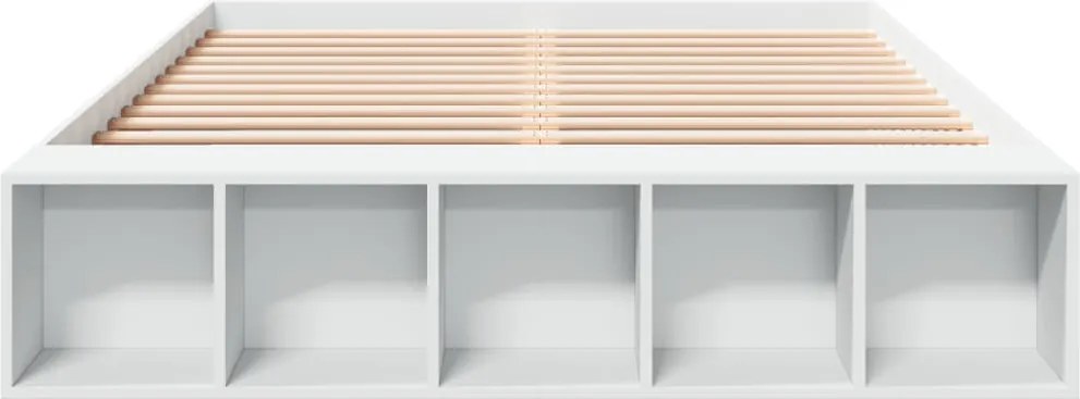 Rám postele bílý 150 x 200 cm kompozitní dřevo 3280559