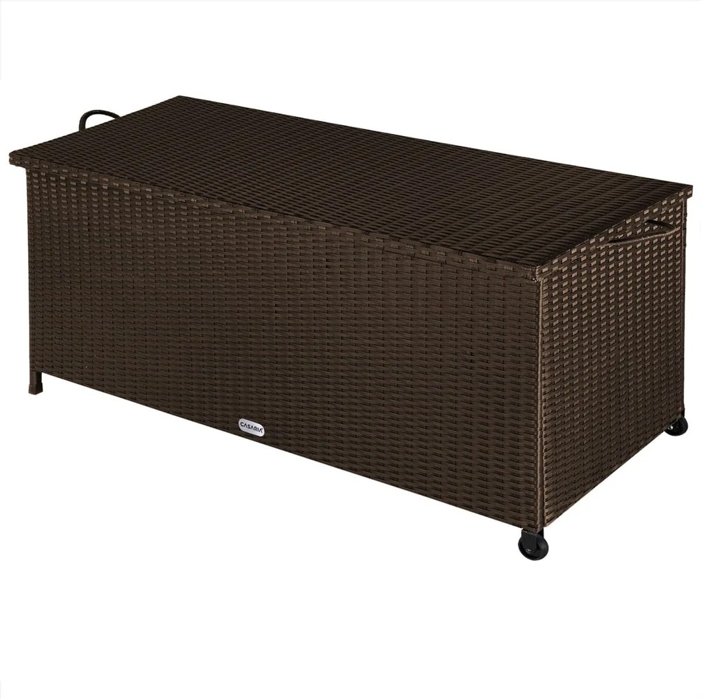 Deuba Úložný box s kolečky 370 L - hnědý