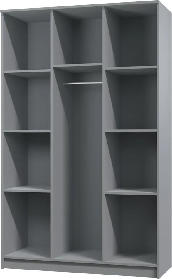 IDZ Šatní skříň OMEGA II 3D 19, 120 cm Bílá/Grafit