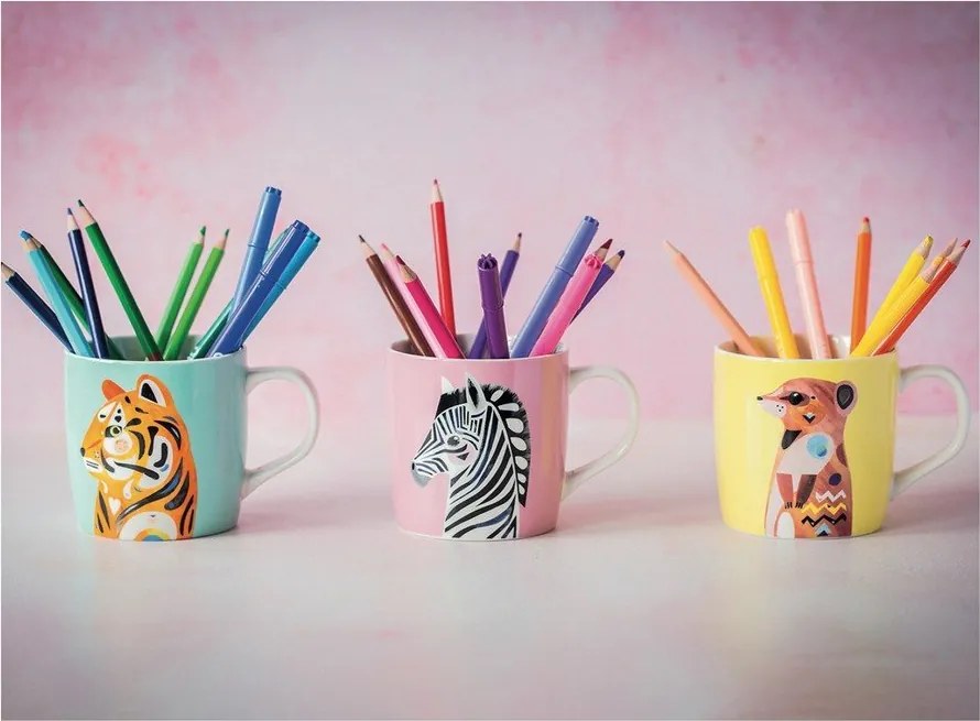 Modrý porcelánový hrnek Maxwell &amp; Williams Pete Cromer Tiger, 375 ml